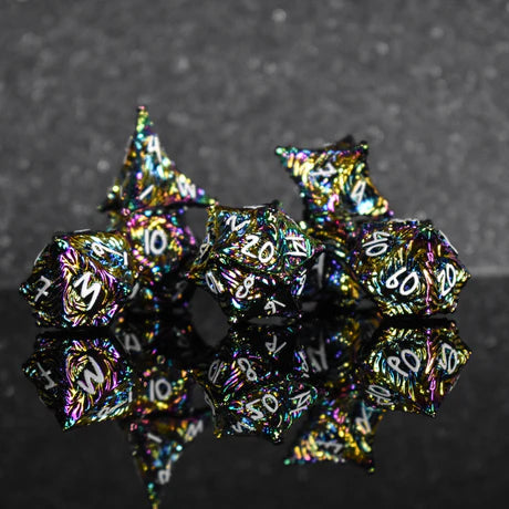 Vortex Warp Metal Dice Set - Iridescent — Victory Point Games LLC